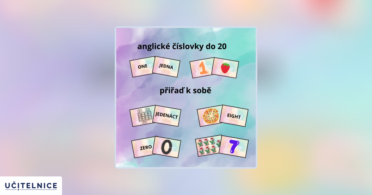 anglické číslovky do 20 | Učitelnice