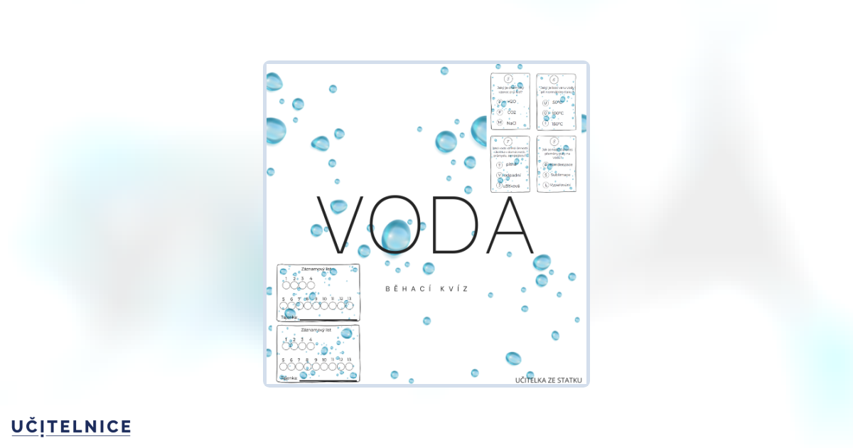 Voda - běhací kvíz | Učitelnice