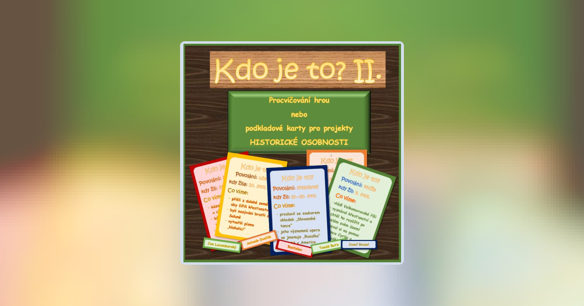 Kdo je to? II. | Učitelnice