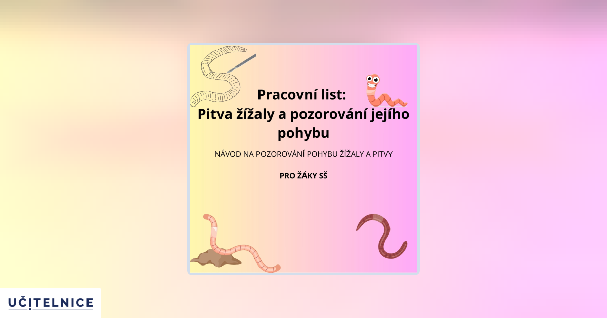 Pracovní list: Pitva žížaly a pozorování jejího pohybu | Učitelnice