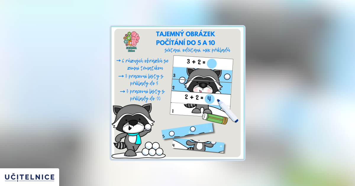 Tajemný obrázek - počítání do 5 a 10 | Učitelnice