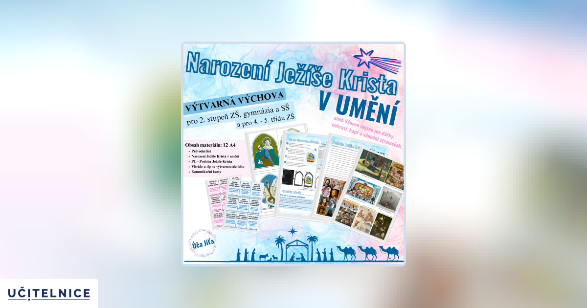 Narození Ježíše Krista v umění - výtvarné aktivity | Učitelnice