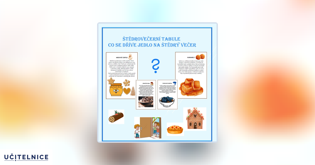 ŠTĚDROVEČERNÍ TABULE - CO SE DŘÍVE JEDLO NA ŠTĚDRÝ VEČER | Učitelnice