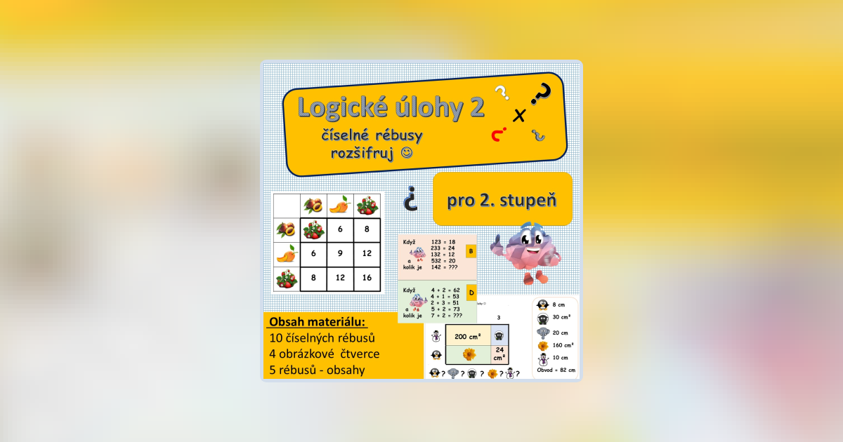 Logické úlohy 2 - pro 2. stupeň | Učitelnice