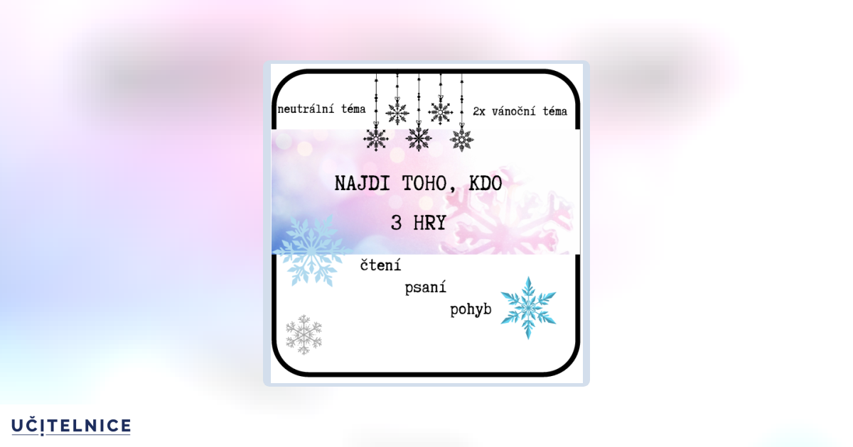 Najdi toho, kdo - 3 hry v 1 | Učitelnice