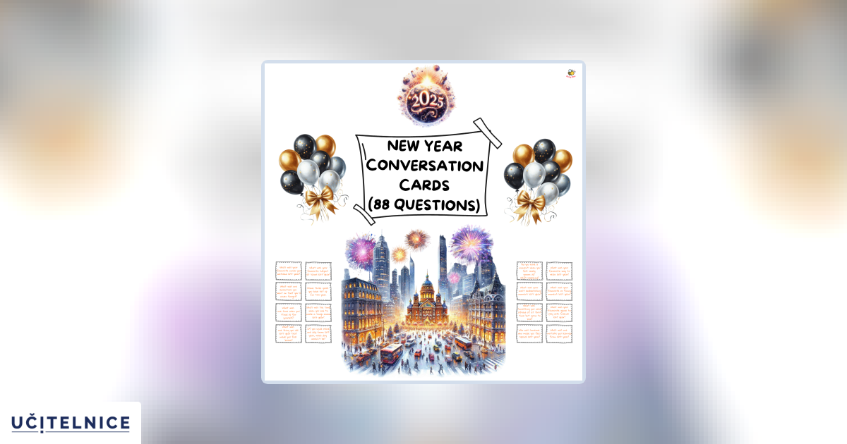 NEW YEAR CONVERSATION CARDS | Učitelnice