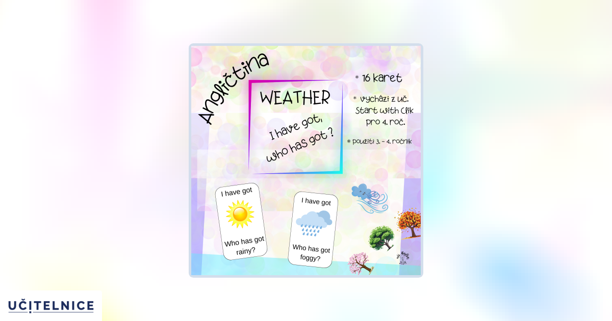 I have got, who has got? - téma WEATHER | Učitelnice