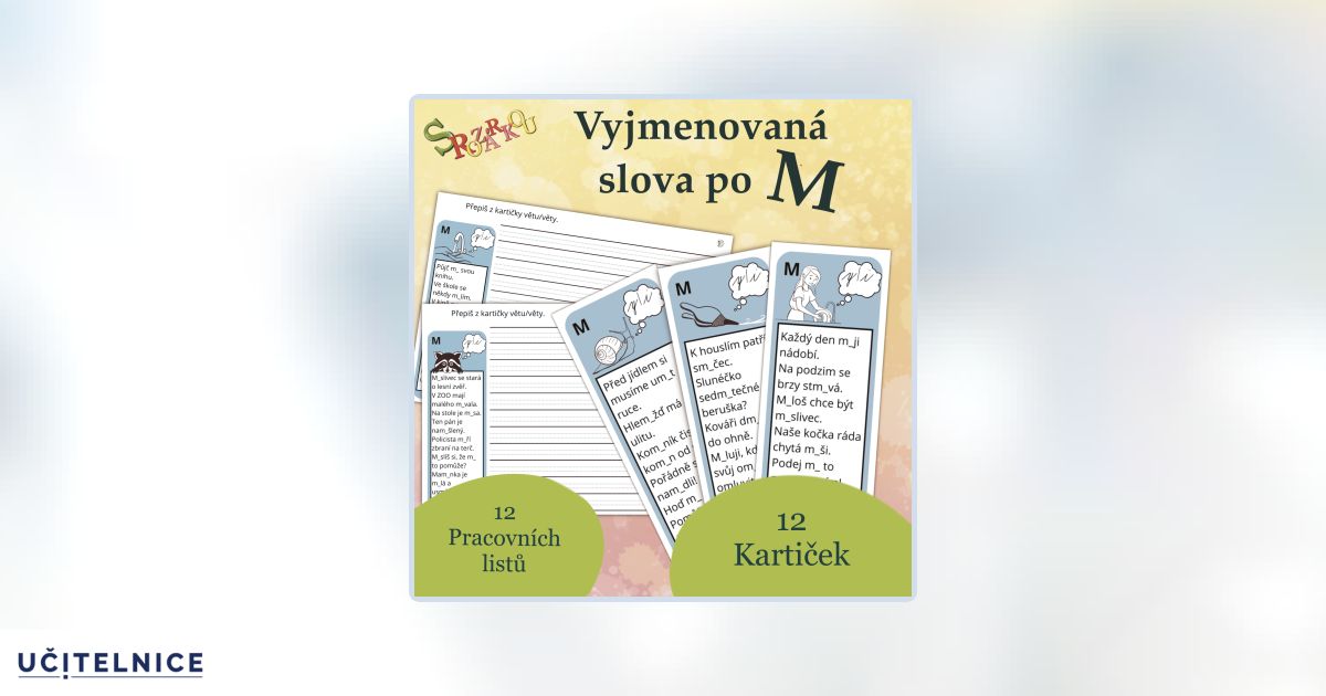 Vyjmenovaná slova po M S Rozárkou | Učitelnice