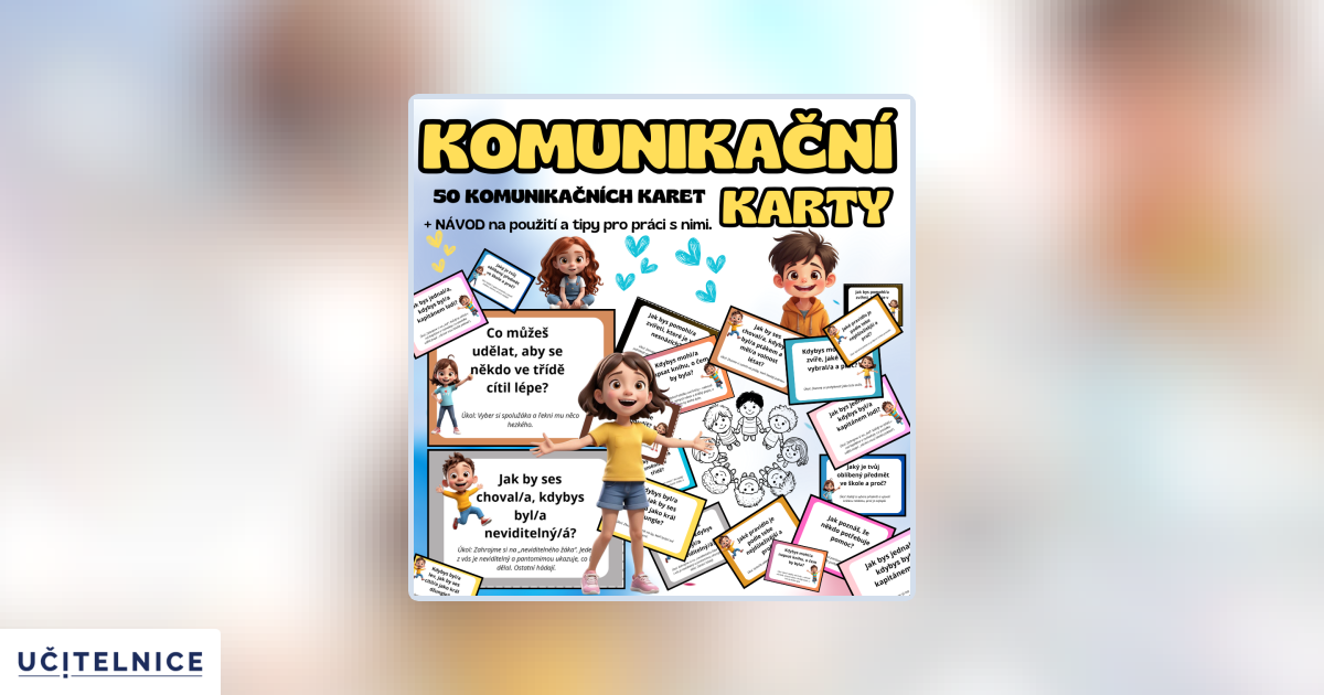 Materiál - KOMUNIKAČNÍ KARTY - 50 karet - (emoce, klima ve třídě ...
