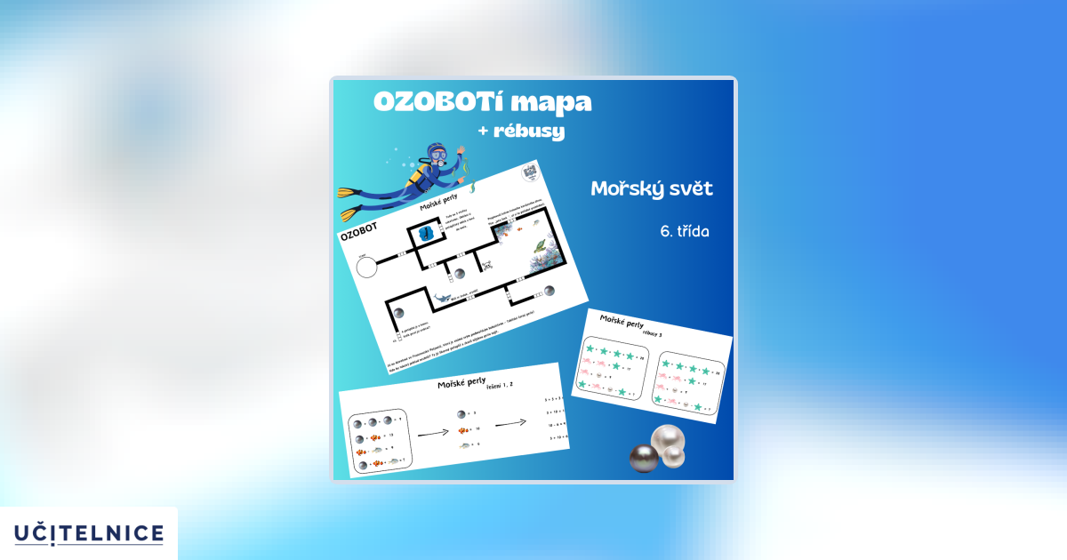 Ozobot mapa - mořský svět | Učitelnice