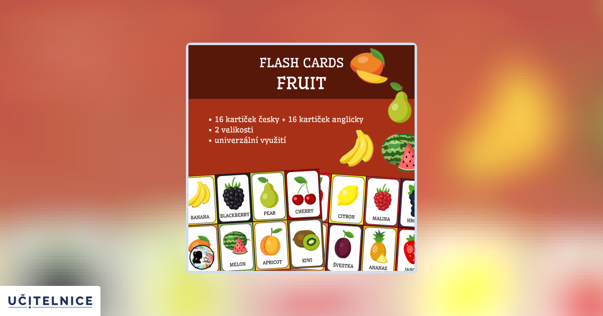 FRUIT - flash cards | Učitelnice