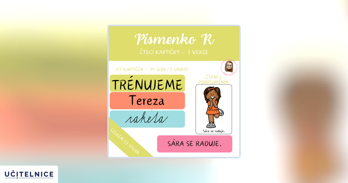 Písmeno R - čtecí kartičky | Učitelnice
