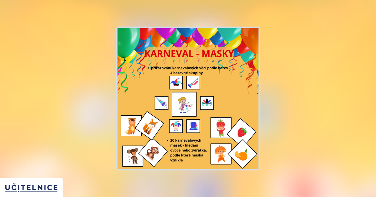 KARNEVAL - masky | Učitelnice
