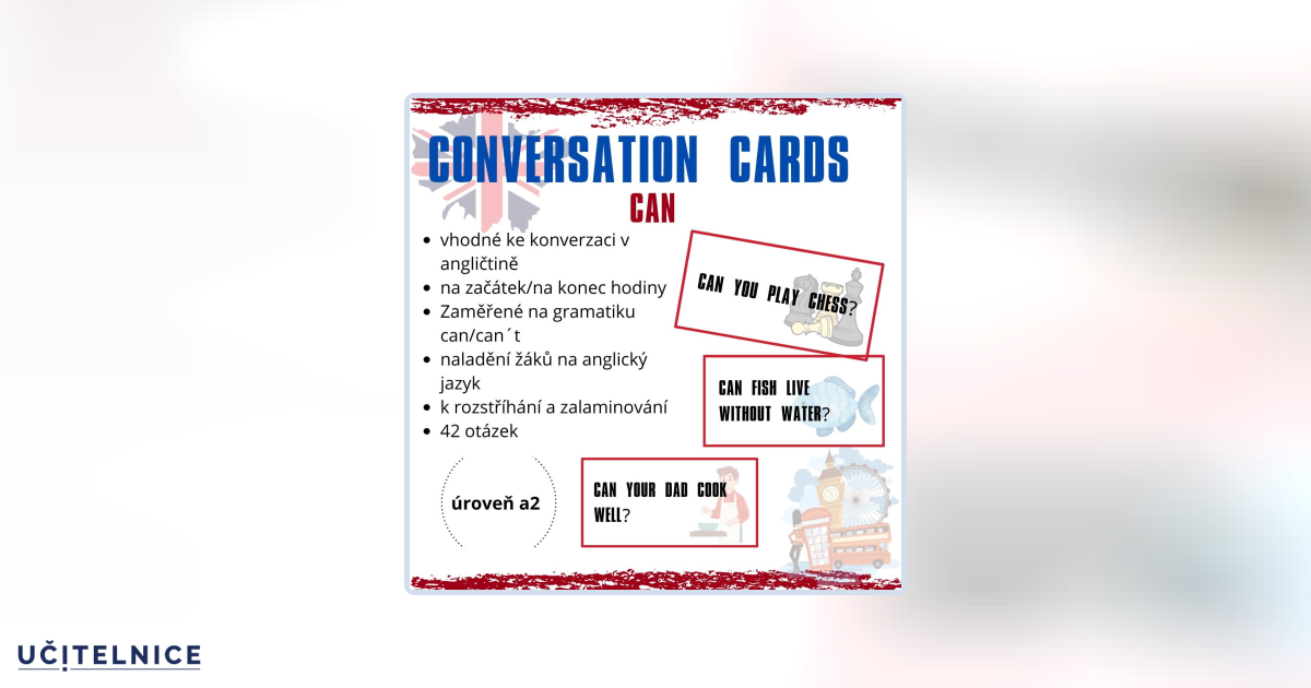 Conversation cards - can | Učitelnice