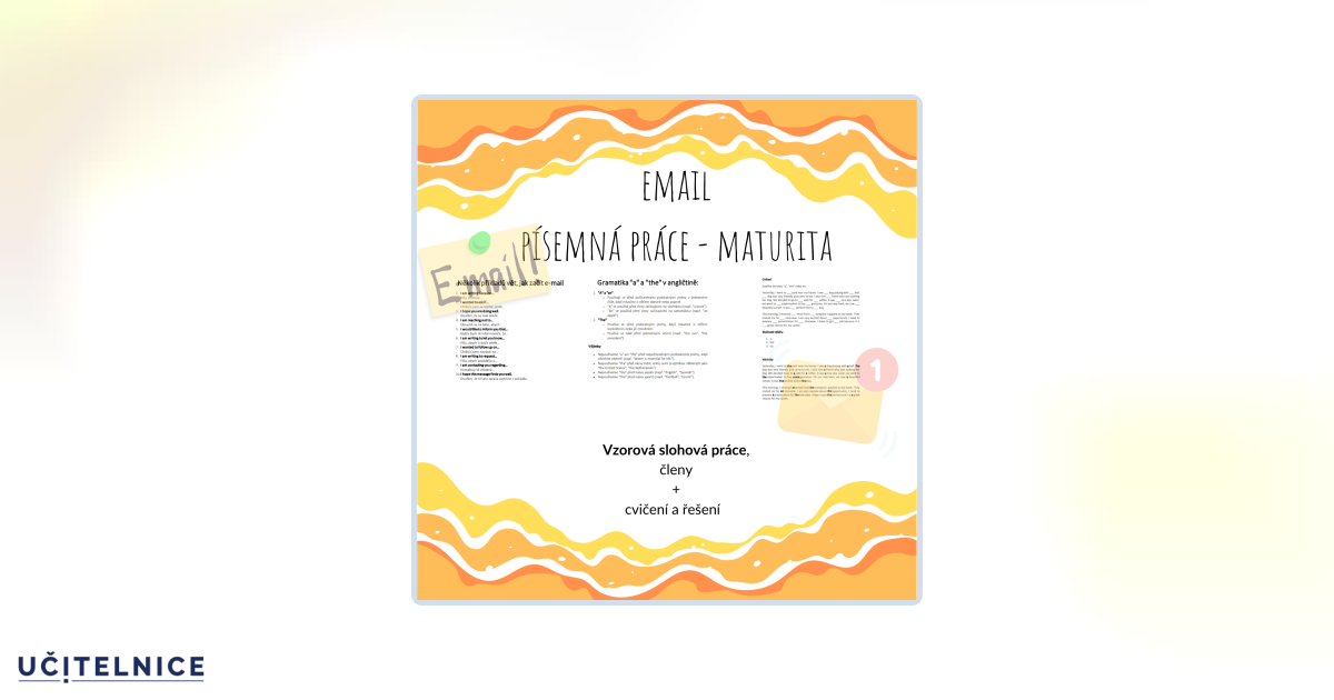 Jak napsat email - maturitní sloh | Učitelnice