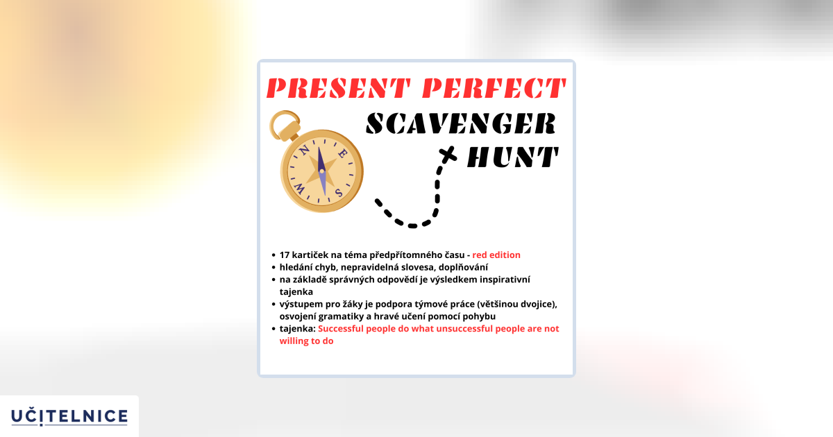 Present Perfect Scavenger hunt - red edition | Učitelnice