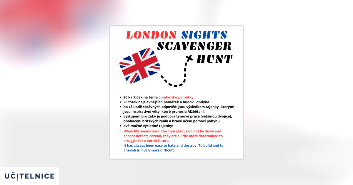 Scavenger hunt - LONDON sights | Učitelnice