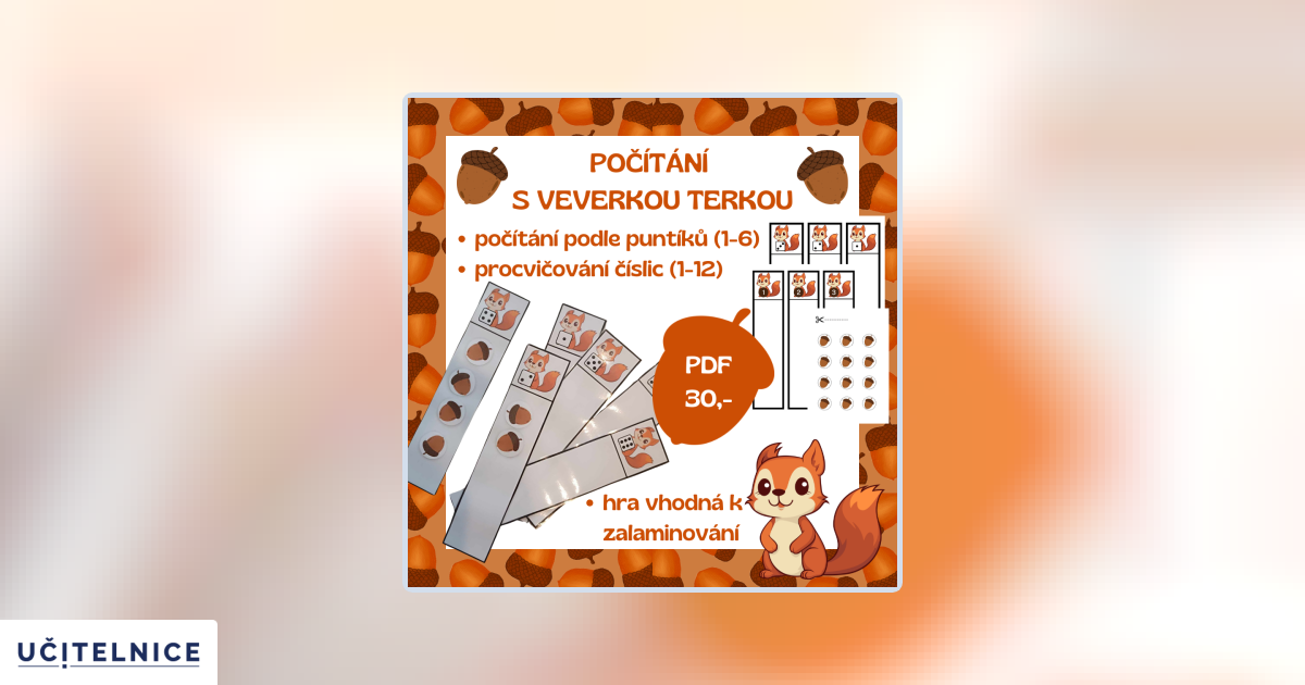 Počítání s veverkou Terkou | Učitelnice