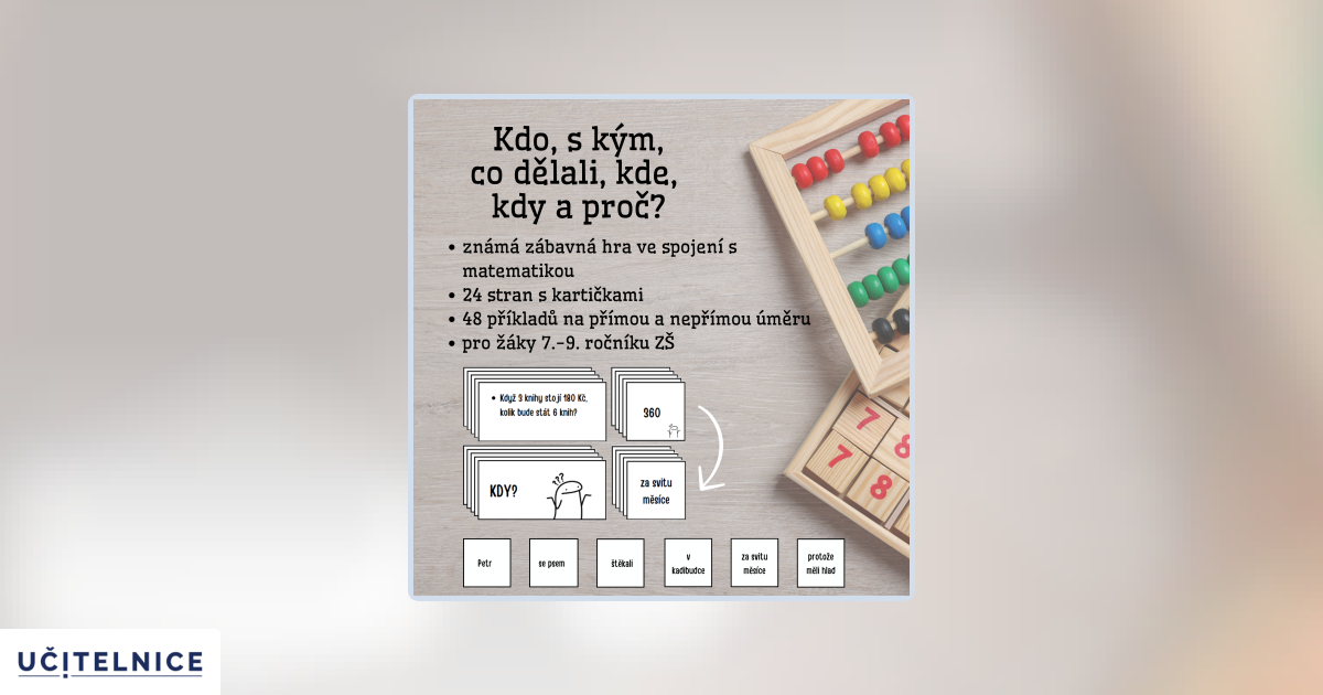 Matematika - kdo, s kým, co dělali, kde, kdy a proč? | Učitelnice