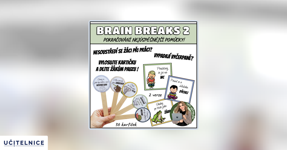 Brain breaks 2 - odpočinkové kartičky | Učitelnice