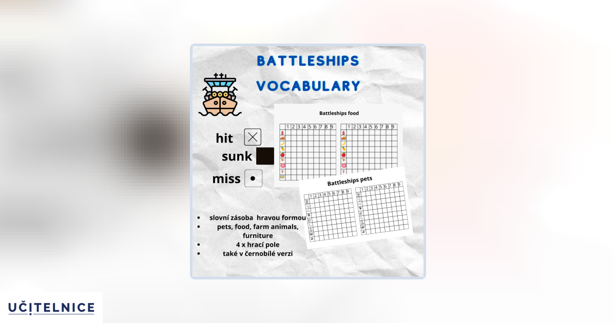Vocabulary Battleships | Učitelnice