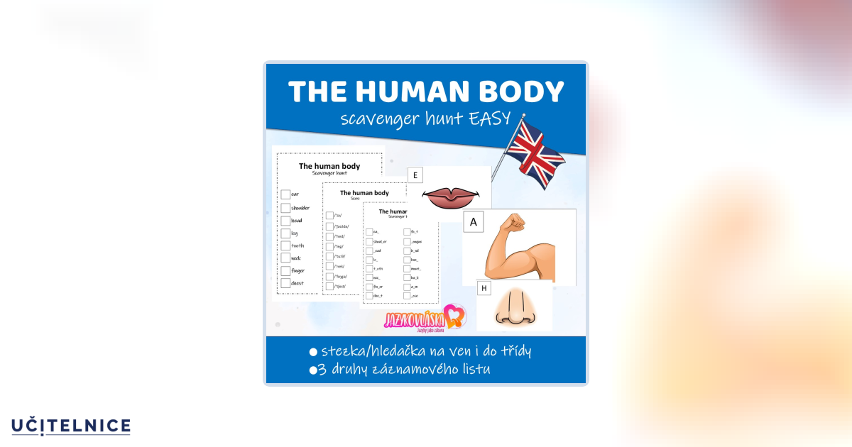The human body easy scavenger hunt | Učitelnice