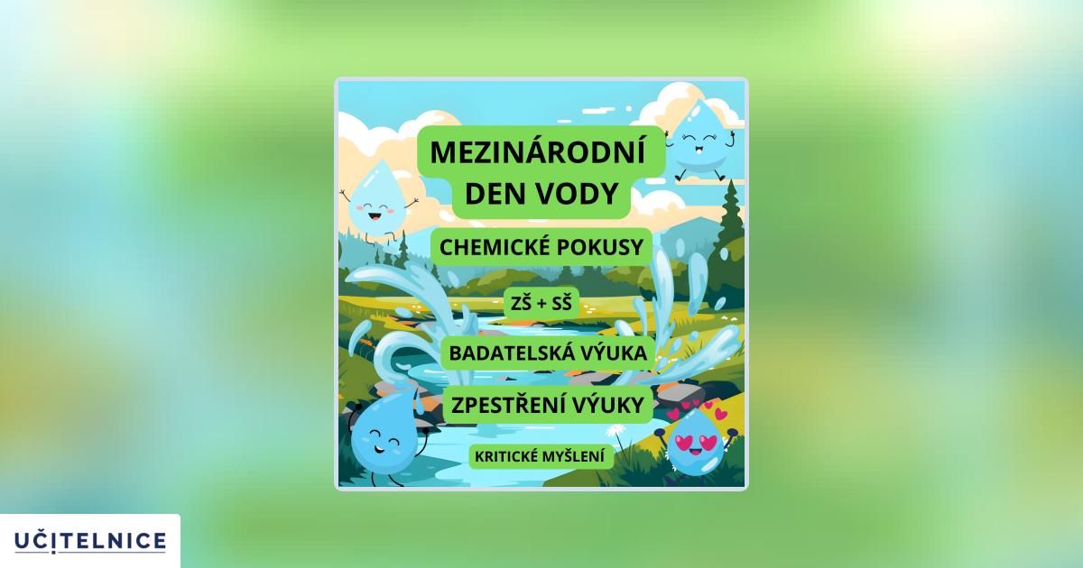 Materiál - Chemické pokusy s vodou - Mezinárodní den vody