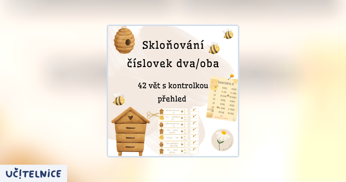 Skloňování číslovek dva/oba | Učitelnice