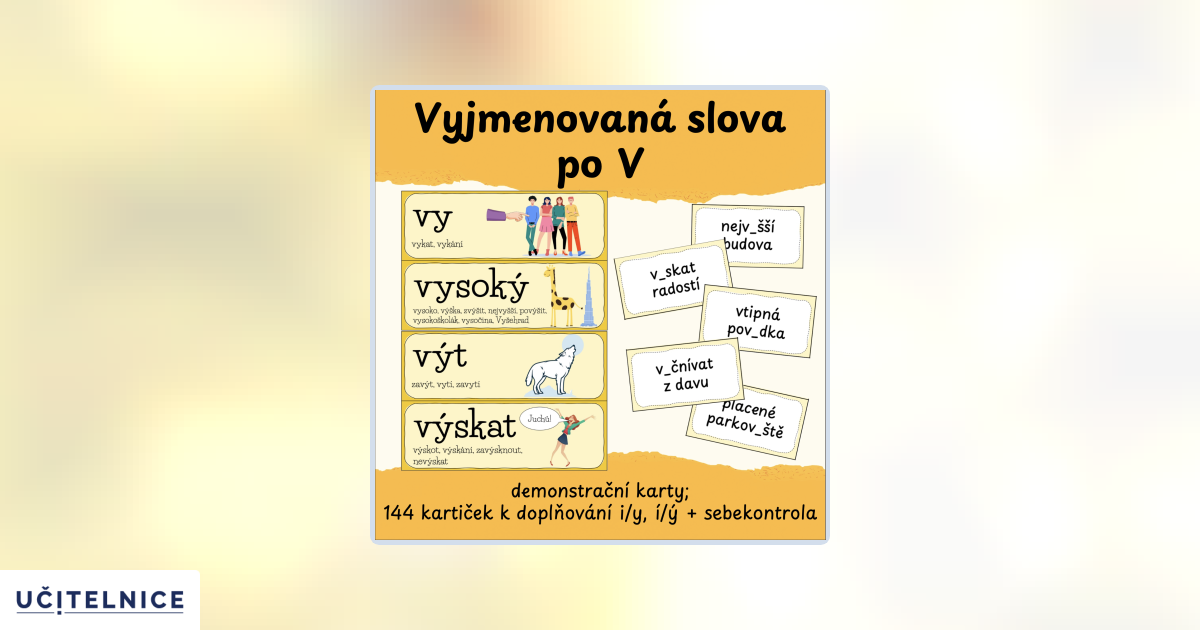 Vyjmenovaná slova po V | Učitelnice