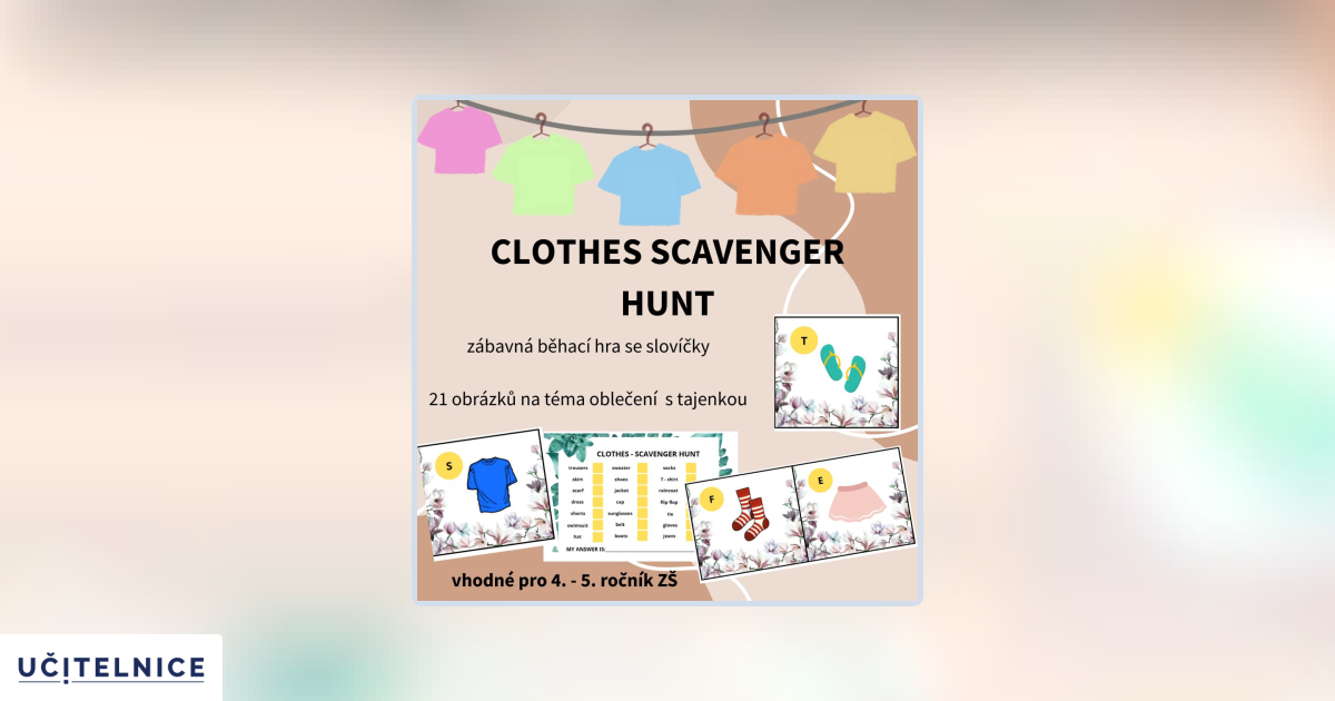 clothes scavenger hunt | Učitelnice