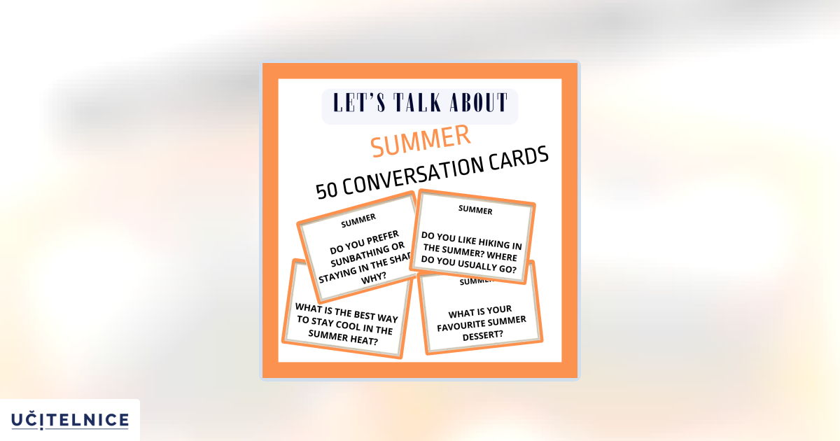 SUMMER - CONVERSATIONS CARDS | Učitelnice