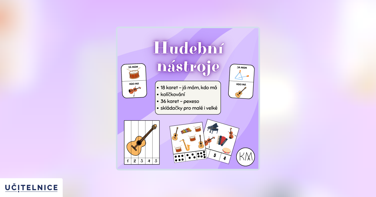 HUDEBNÍ NÁSTROJE - SOUBOR AKTIVIT | Učitelnice