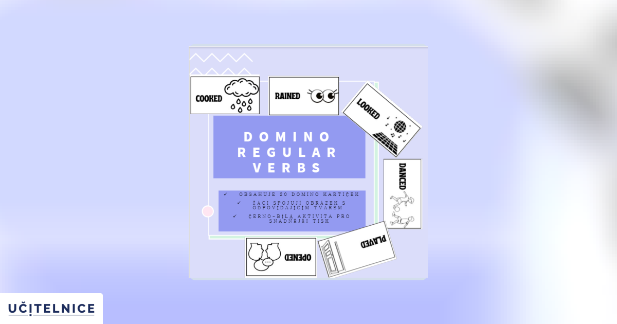 Regular verbs - domino | Učitelnice