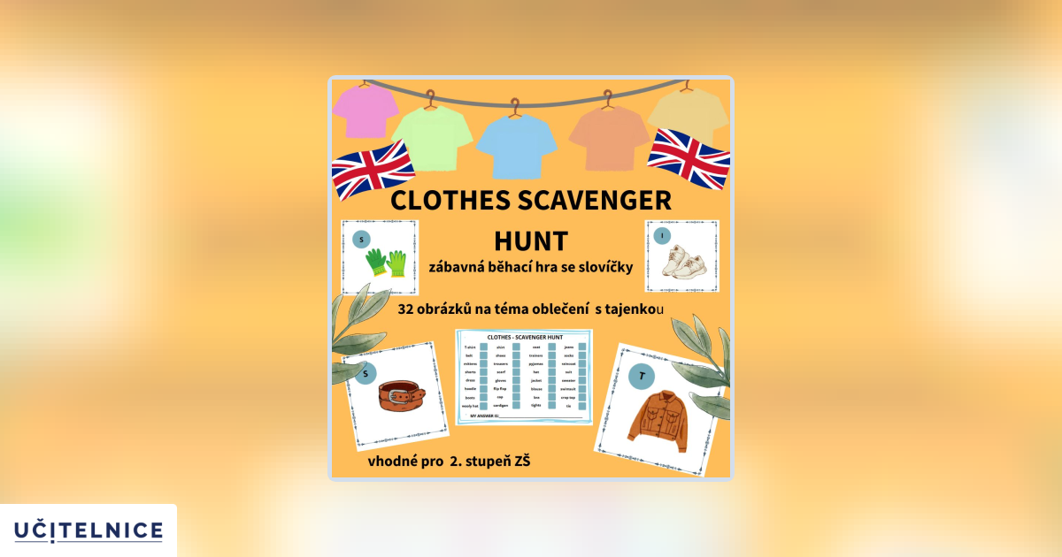 Clothes scavenger hunt | Učitelnice