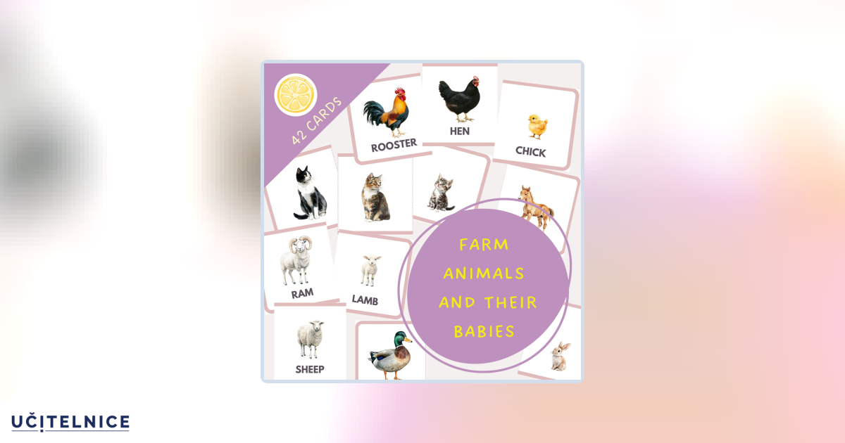 FARM ANIMALS AND THEIR BABIES - FLASHCARDS | obrázkové kartičky v ...
