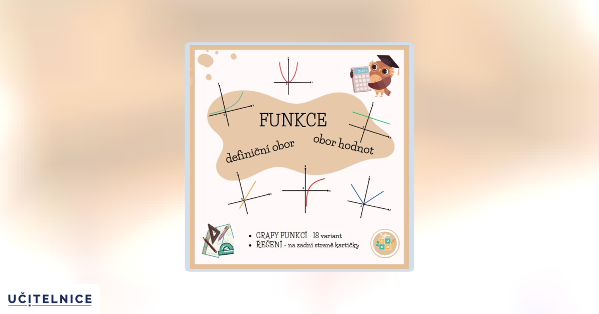 FUNKCE - definiční obor a obor hodnot | Učitelnice