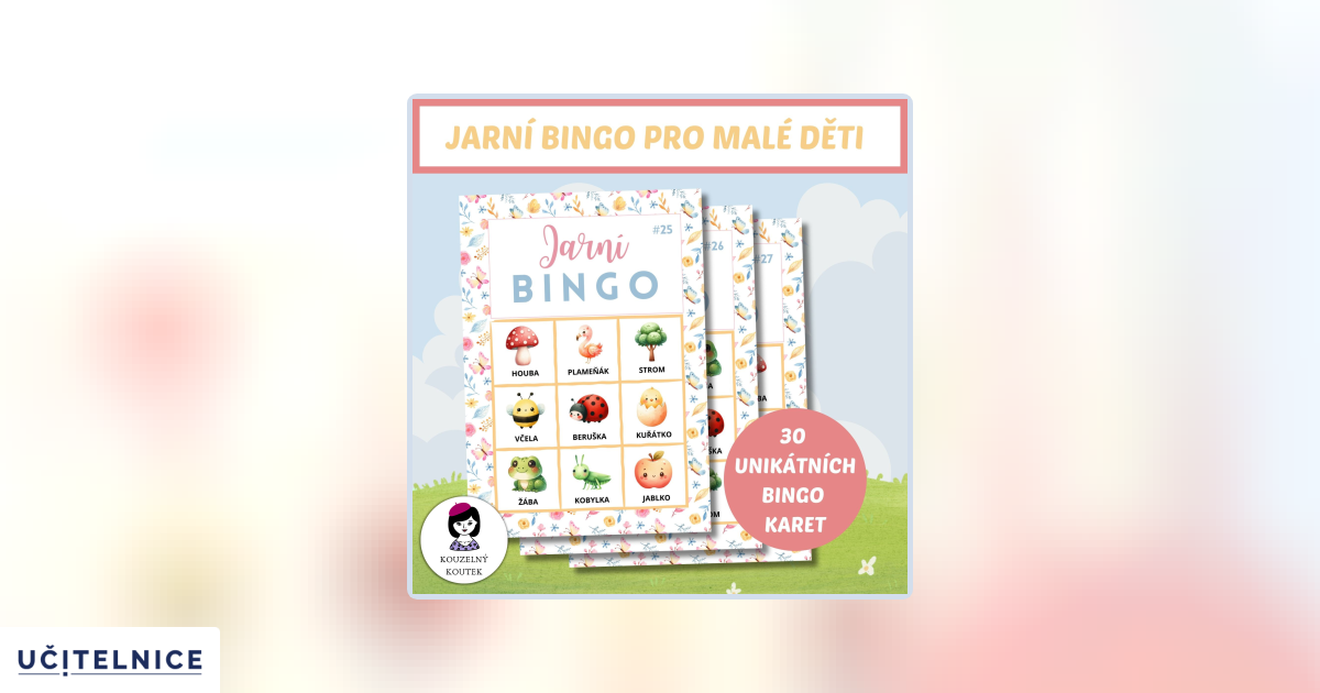 Jarní mini bingo - hra pro menší děti | Učitelnice