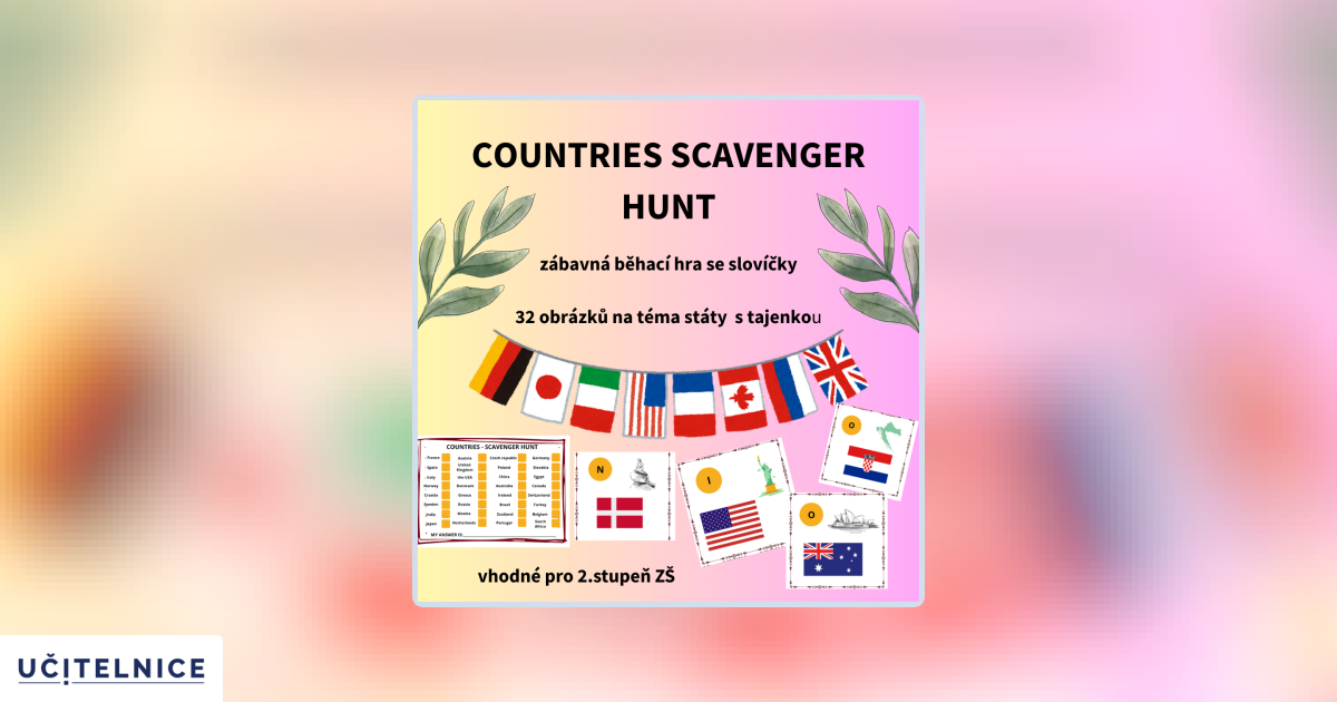 Countries scavenger hunt | Učitelnice