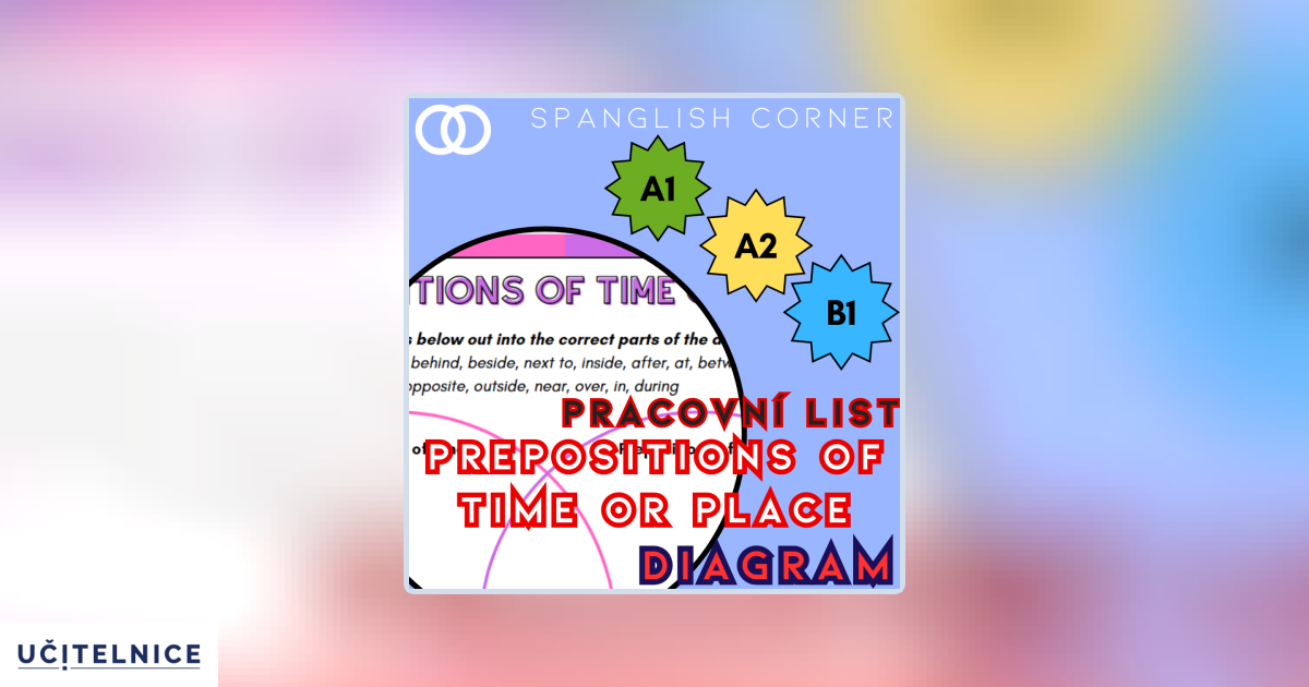Prepositions of time or place - DIAGRAM | Učitelnice