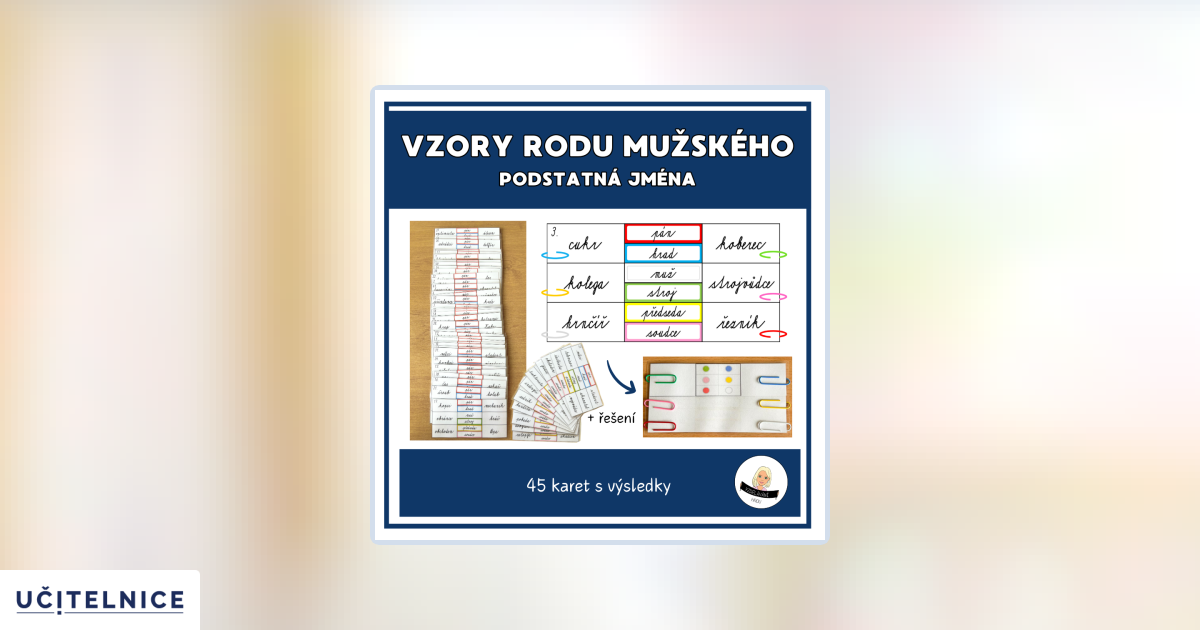 Vzory rodu mužského - podstatná jména | Učitelnice