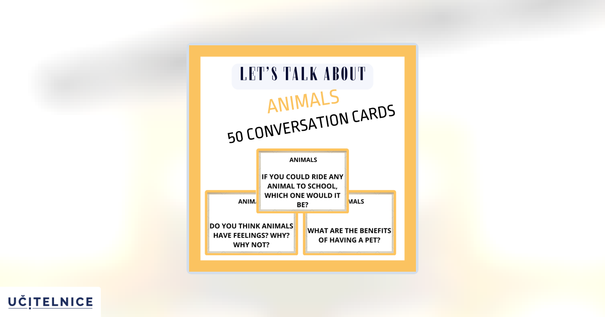 ANIMALS CONVERSATION CARDS | Učitelnice