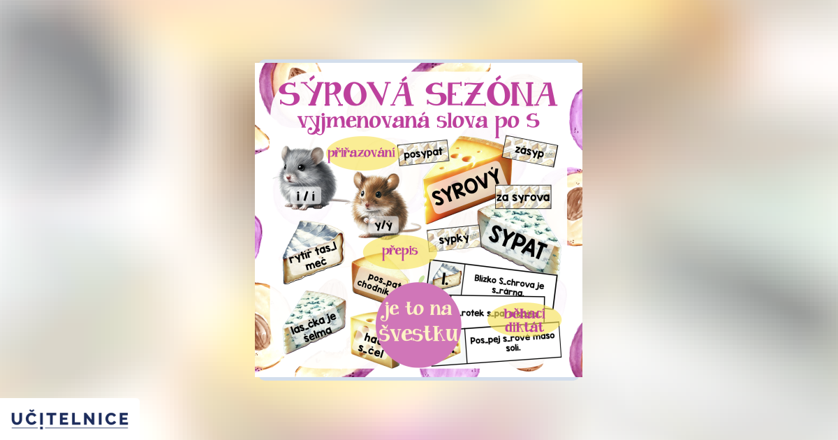 Sýrová sezóna - vyjmenovaná slova po S | Učitelnice