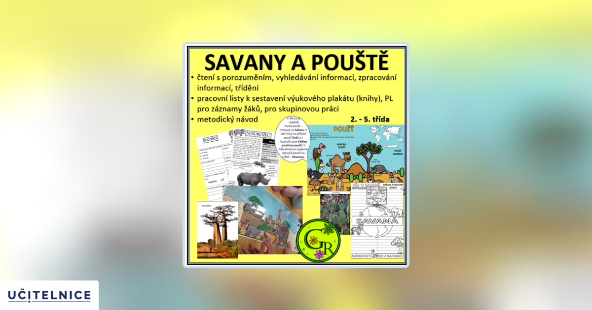 Materiál - SAVANY A POUŠTĚ