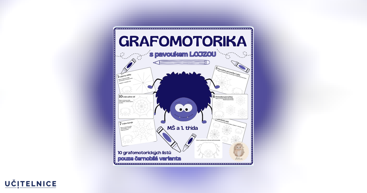 GRAFOMOTORIKA s pavoukem Lojzou | Učitelnice