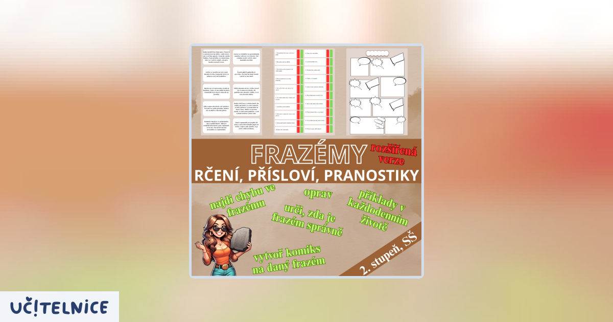 Frazémy - rozšířená verze - kompletní sada | Učitelnice