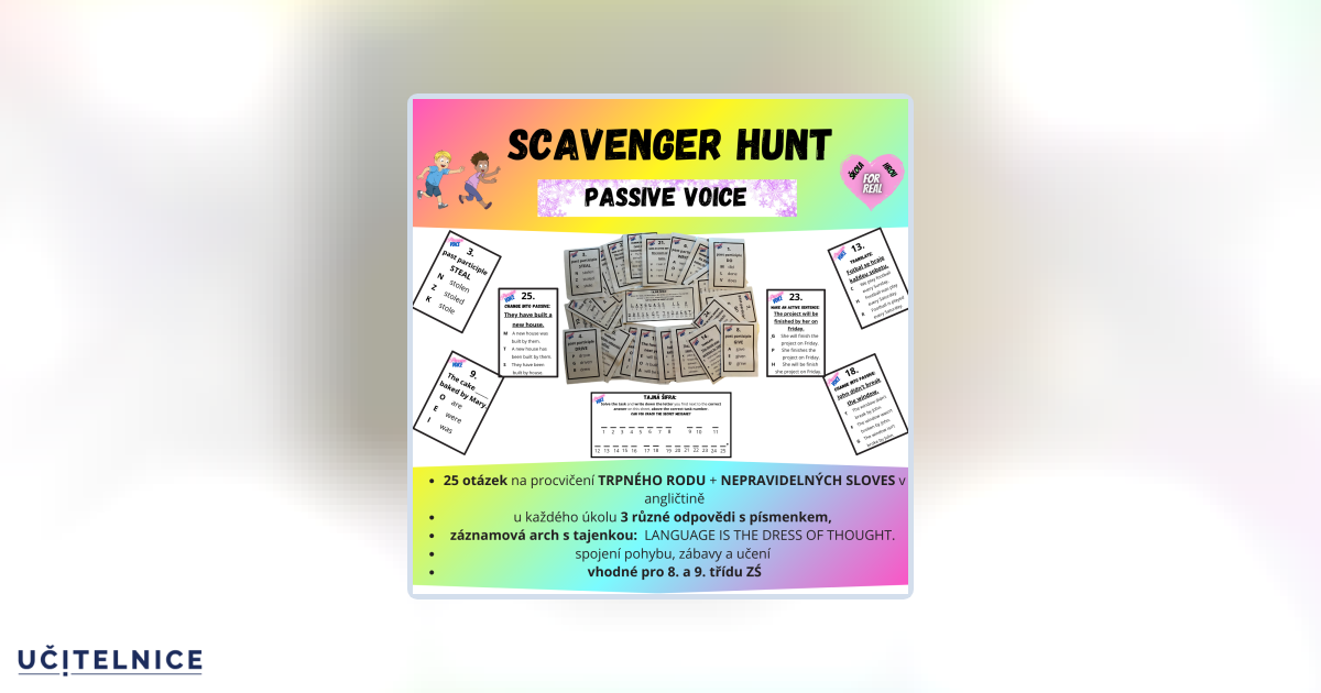 Scavenger Hunt - Passive voice | Učitelnice