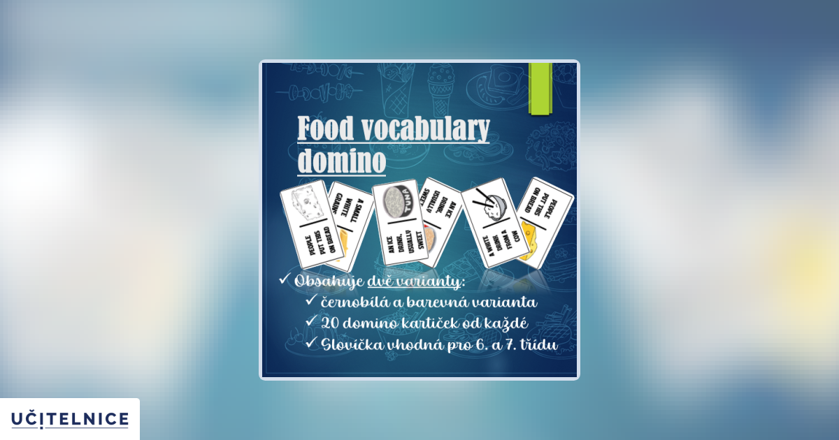 Food vocabulary - domino | Učitelnice
