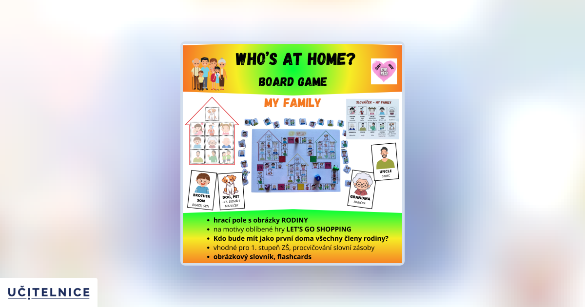 Who's at home? - My family - board game | Učitelnice