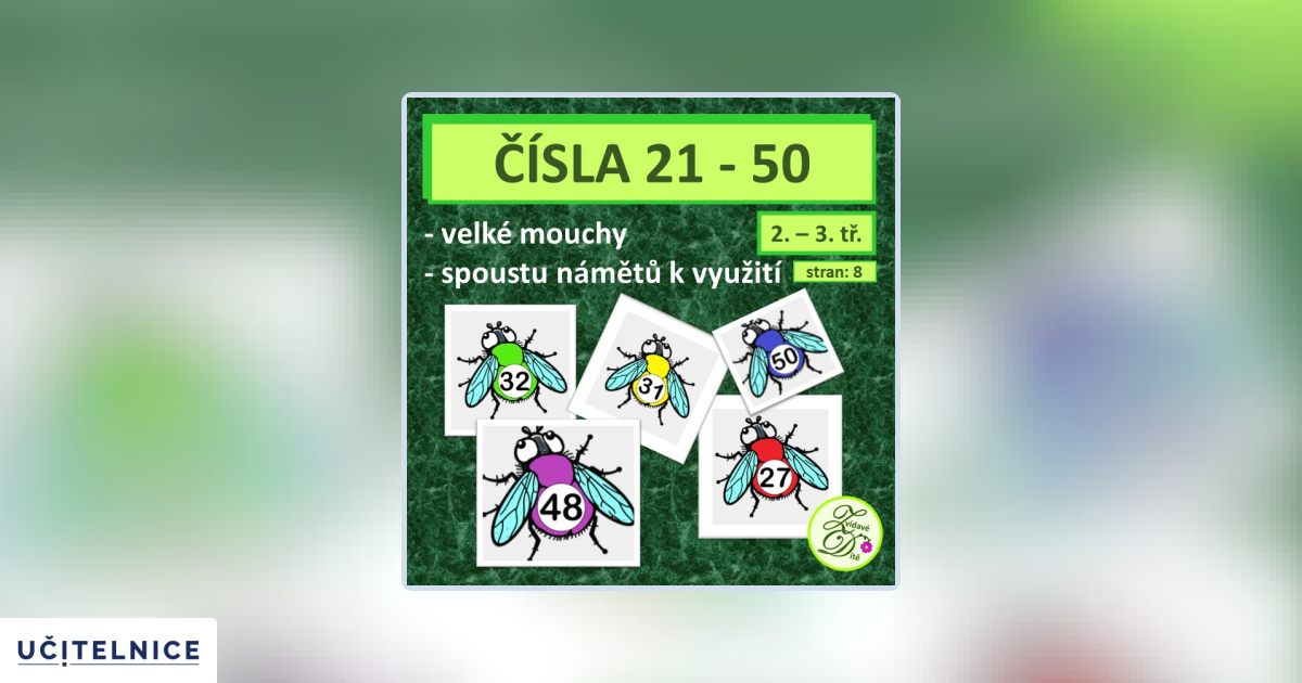 Čísla 21 - 50 (mouchy) | Učitelnice