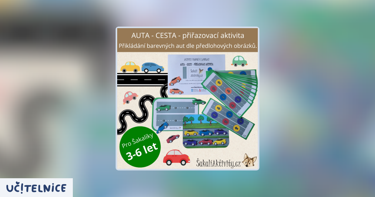 AUTA - CESTA - přiřazovací aktivita | Učitelnice